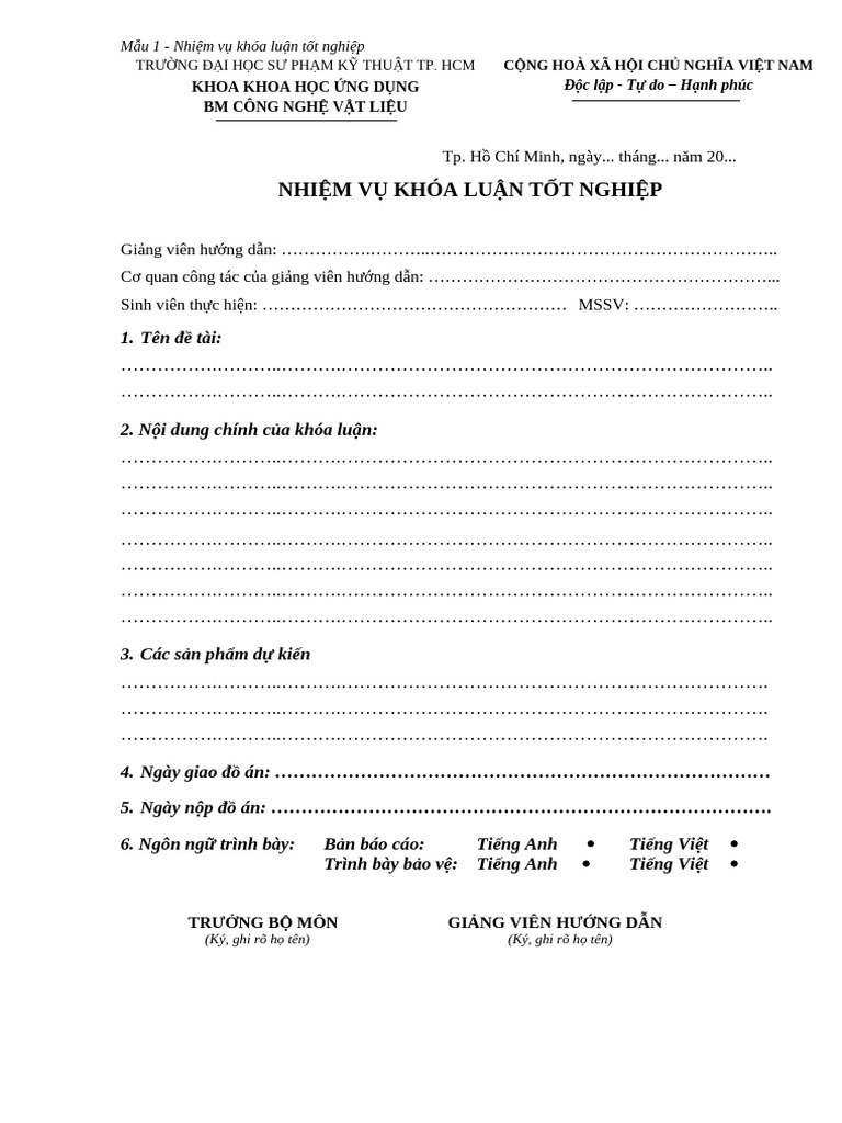 Mau 1 - Nhiem Vu KLTN | PDF