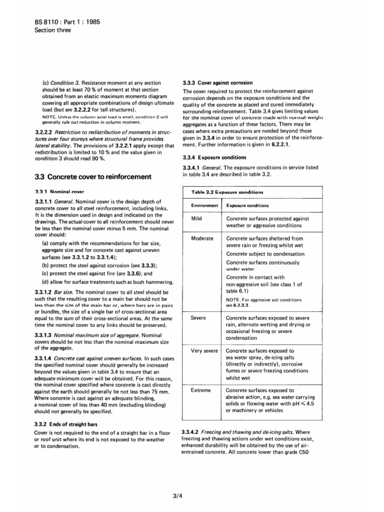 BS 8110 1985 Part I Shear Design | PDF