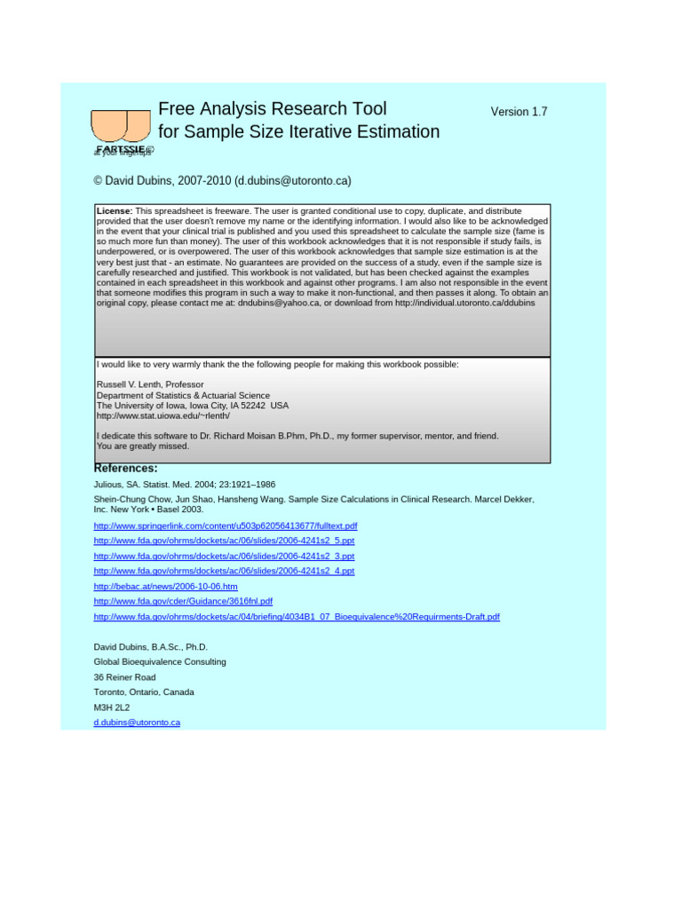 Clinical Sample Size Estimator | PDF | Type I And Type Ii Errors | Sample Size Determination