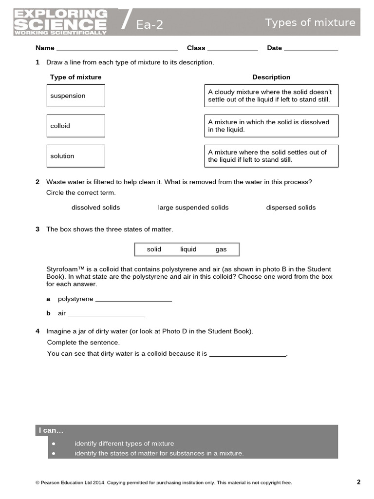 7ea2 Types of Mixture | PDF