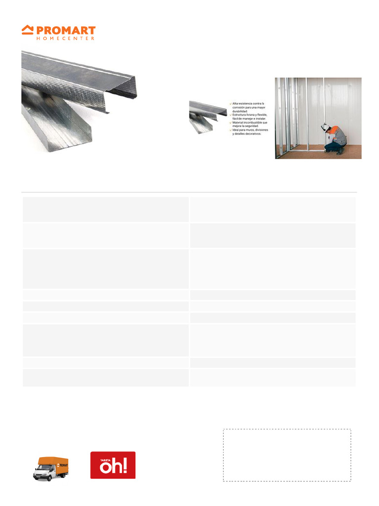 Riel 65x25x0.45mmx3.00m Tupemesa | PDF