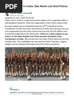 List of Police Ranks in India | PDF | Inspector | Positions Of Authority