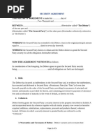 Security Agreement Sample | PDF | Security Interest | Legal Personality