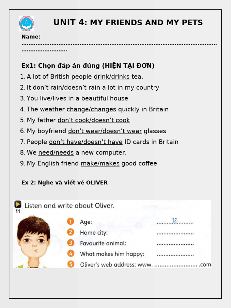 FLYERS - WORKSHEET - UNIT 4-2 - ACTIVITY D-E | PDF