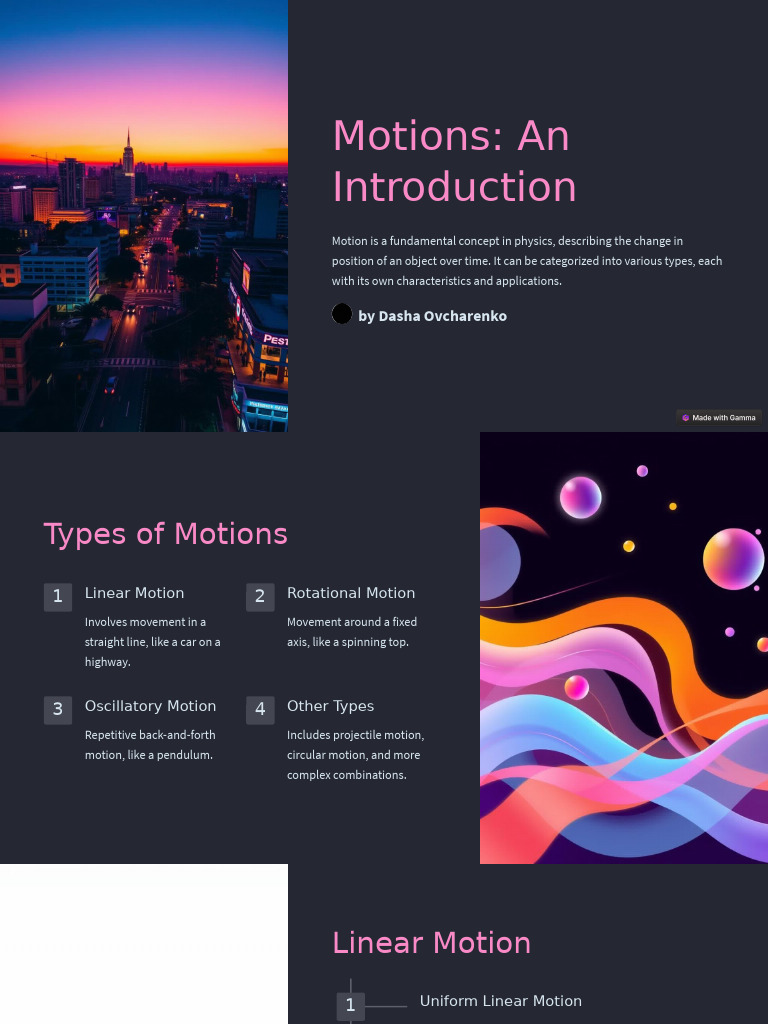 Introduction to Types of Motion | PDF