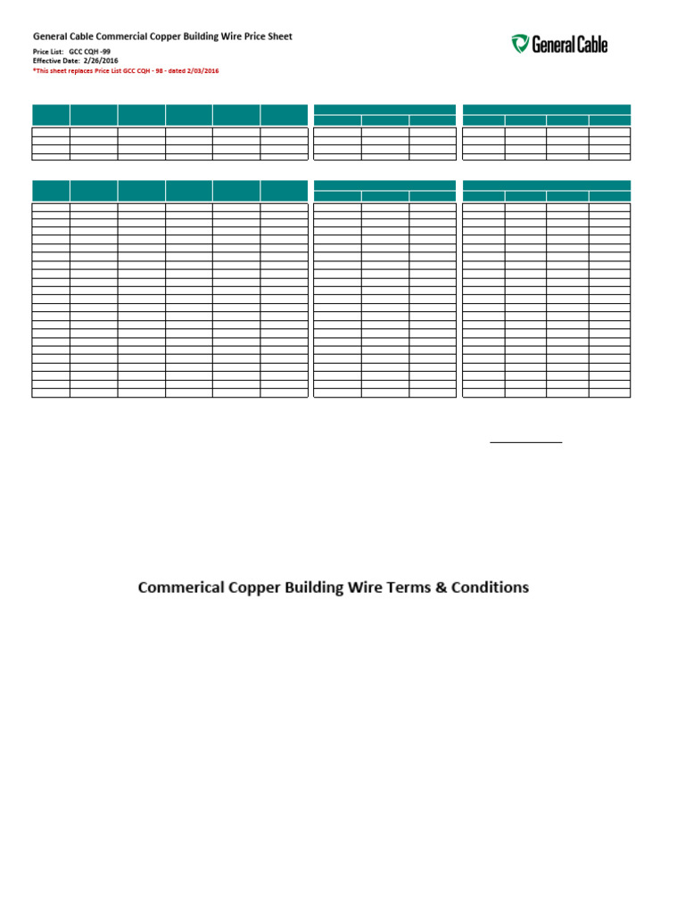 General Cables 02-2016 | PDF | Wire