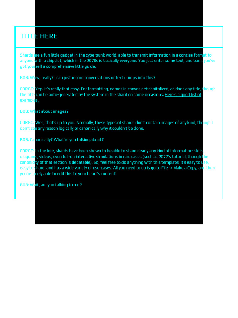 Shard Template | PDF