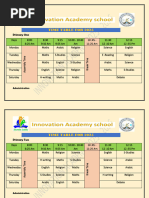 Time Table For Primary Classes (2025-2026) | PDF