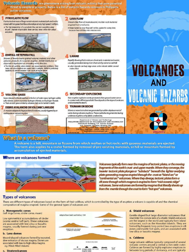 Flyer Volcanoes and Volcanic Hazards | PDF