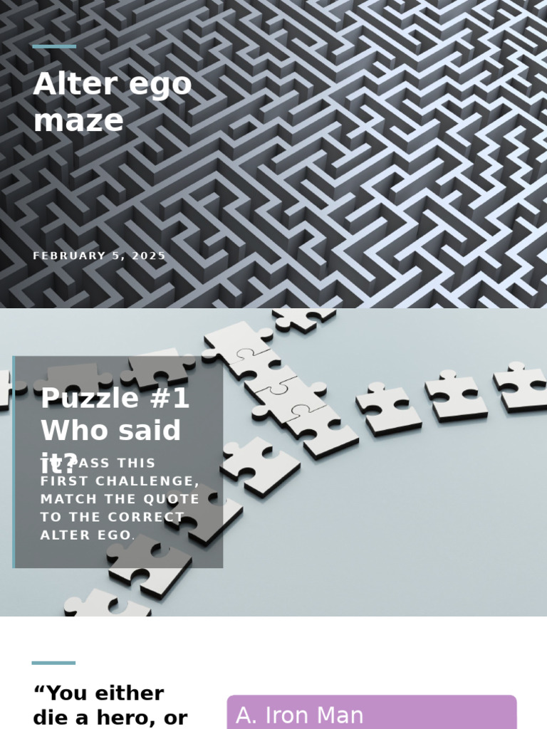 Alter ego maze | PDF