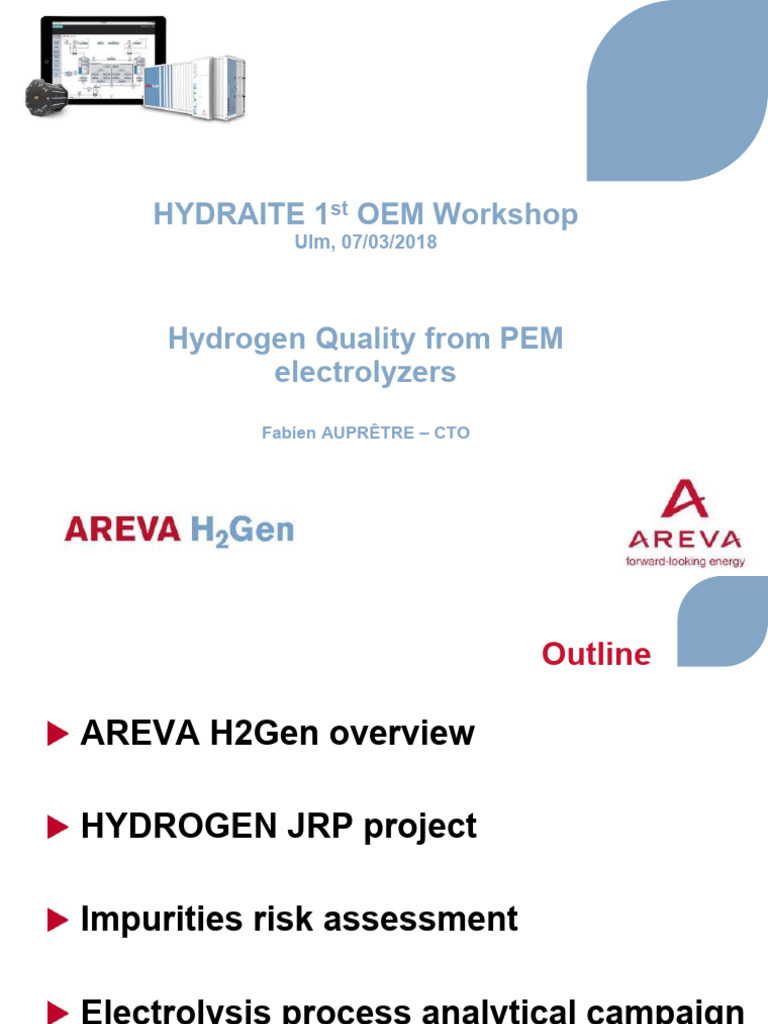 Hydrogen Quality Assessment Workshop | PDF | International Organization ...