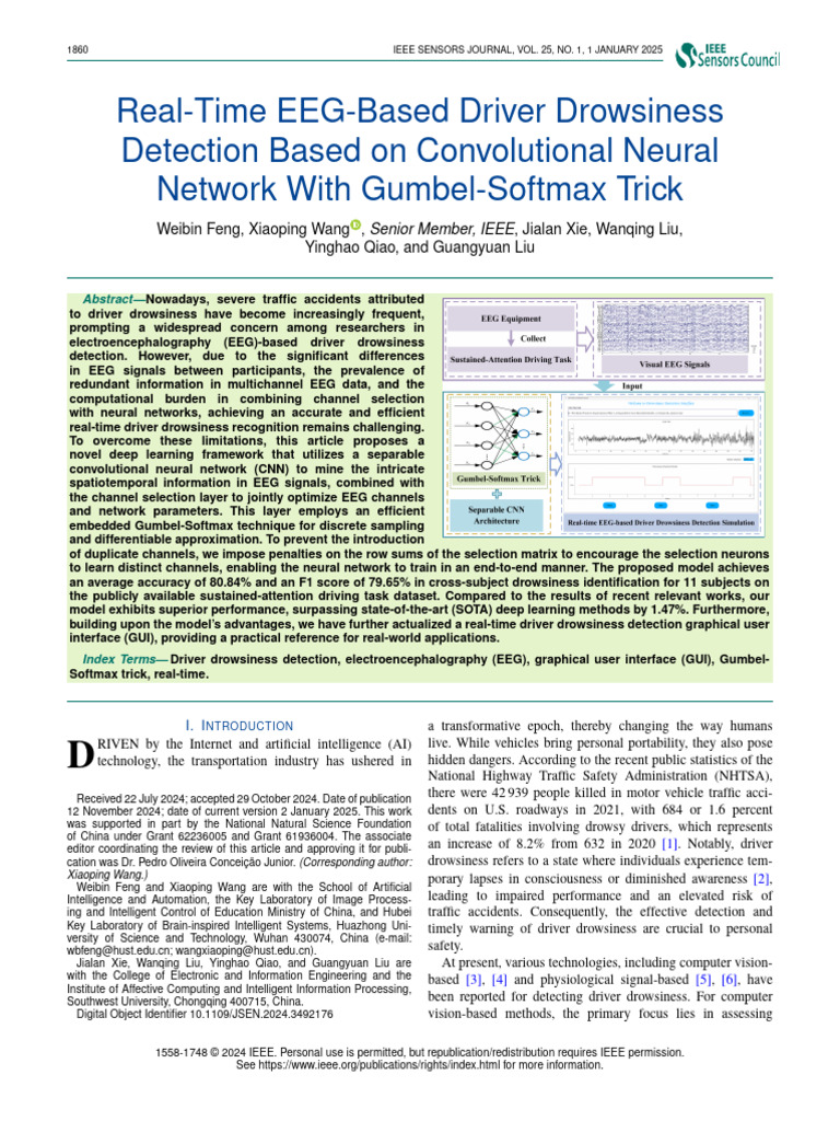 Real-Time EEG-Based Driver Drowsiness Detection Based On Convolutional Neural Network With ...