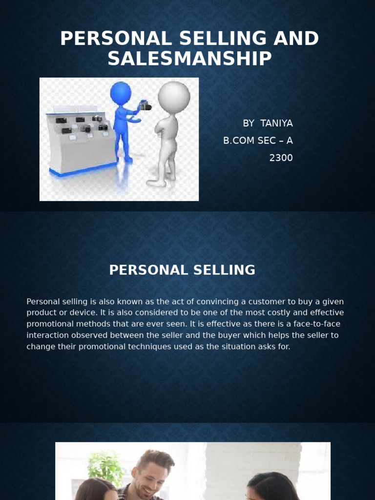 Personal Selling and Salesmanship | PDF | Sales | Communication