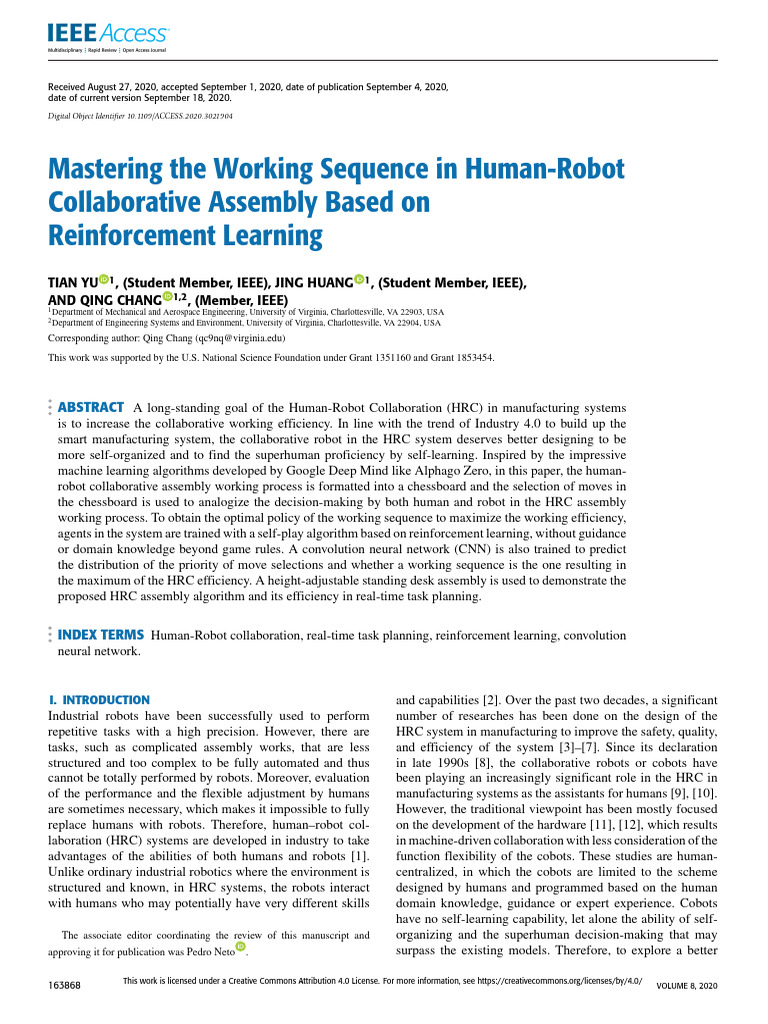 Mastering The Working Sequence in Human-Robot Collaborative Assembly ...