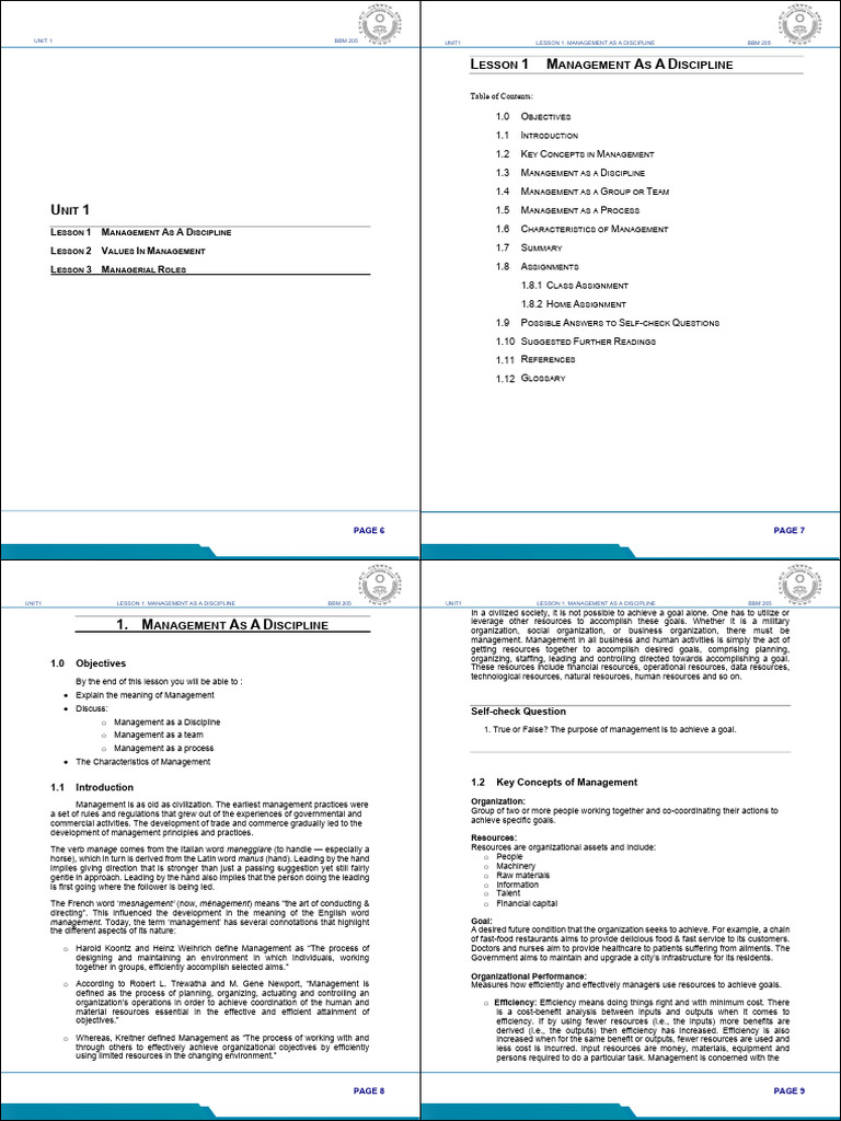 BBM 205 (1) - Removed | PDF | Goal | Disciplines