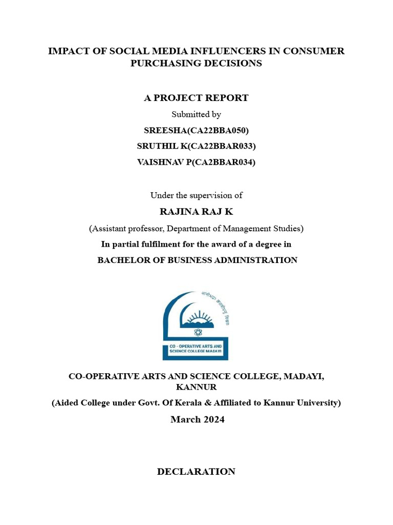 6th Sem Project PDF | PDF | Social Media | Popular Culture & Media Studies