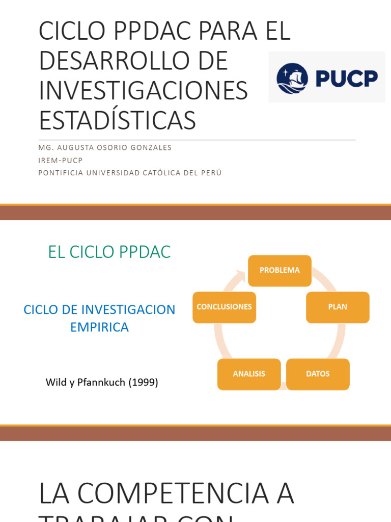 Ppdac para El Desarrollo de Investigaciones Estadisticas | PDF | Datos ...