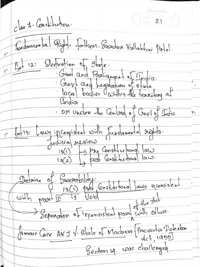 Class 7 Constitution | PDF