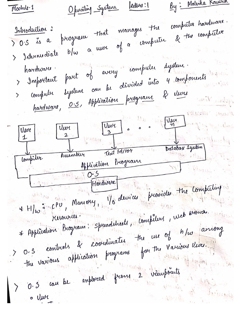 Os Complete Handwritten Notes 1 | PDF