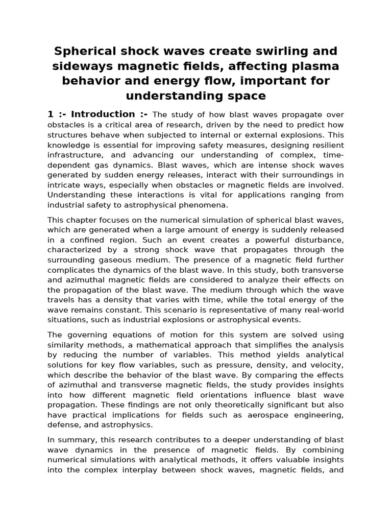 Spherical Shock Waves Create Swirling and Sideways Magnetic Fields ...