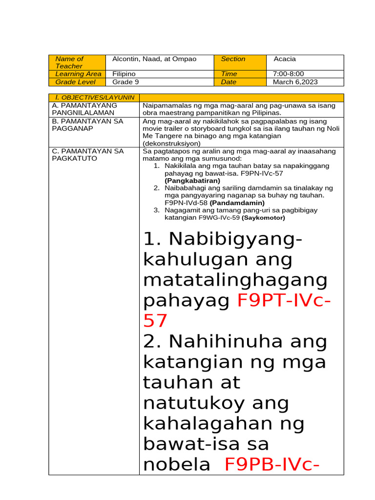 Lesson Plan 4as | PDF