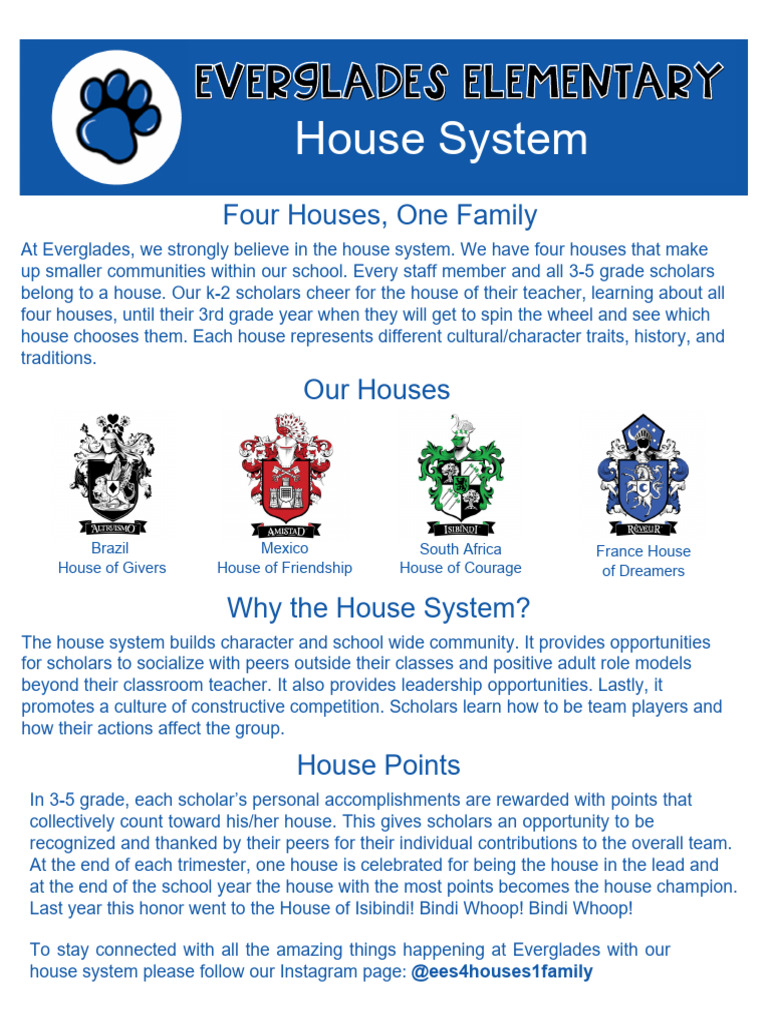 Everglades Elementary House System Overview | PDF