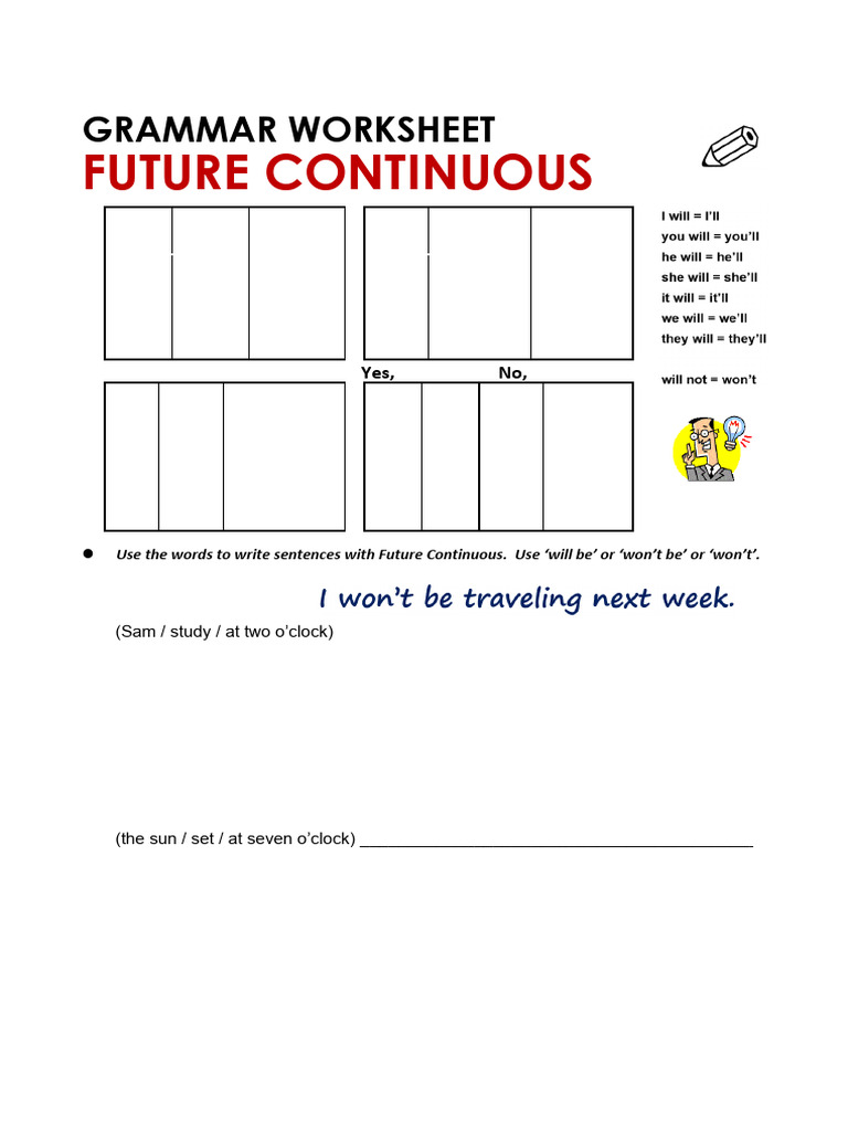 Future Tense Grammar Worksheet | PDF