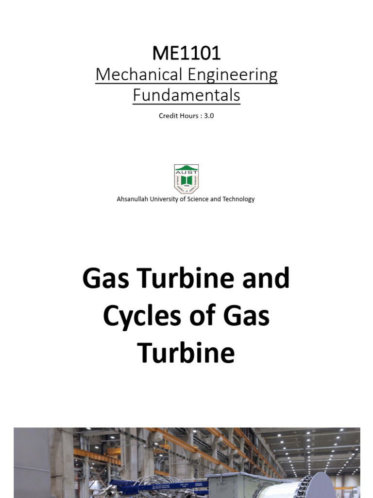 Gas Turbine and Cycles of Gas Turbine | PDF | Gas Turbine | Gases
