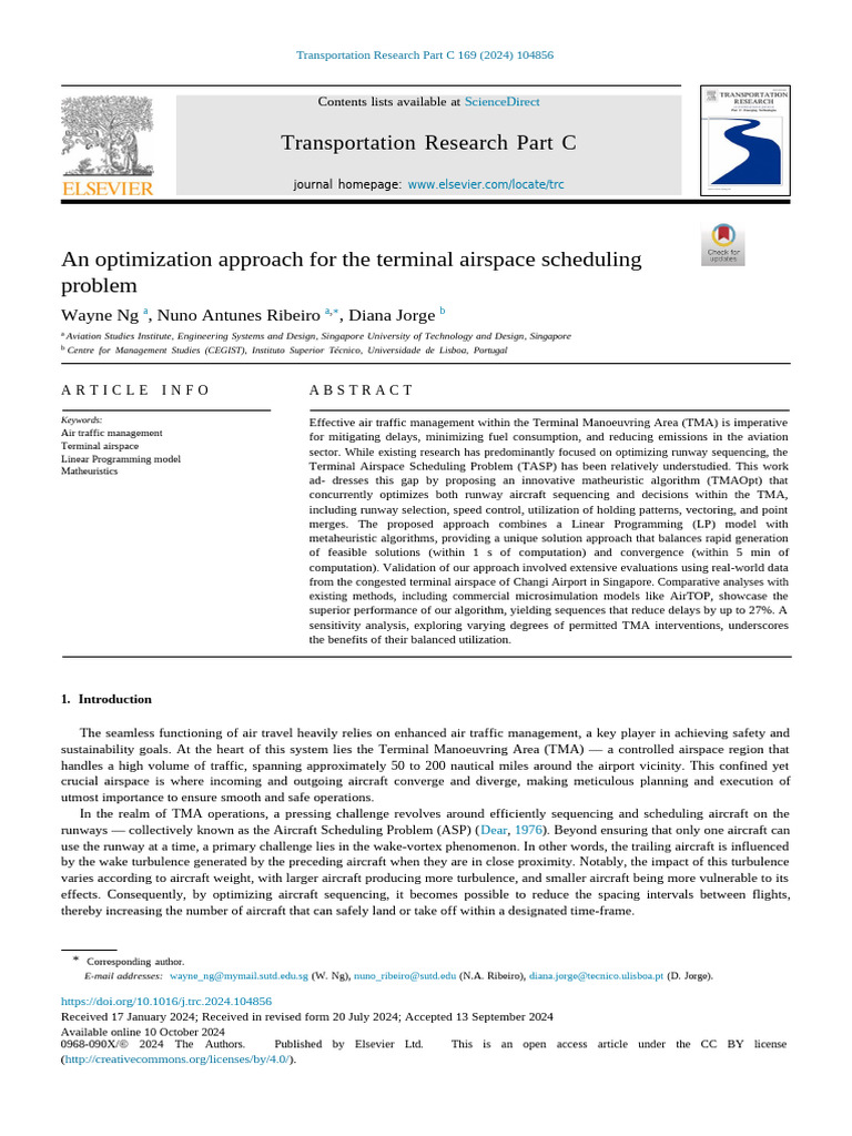 Transportation Research Part C: An Optimization Approach For The ...