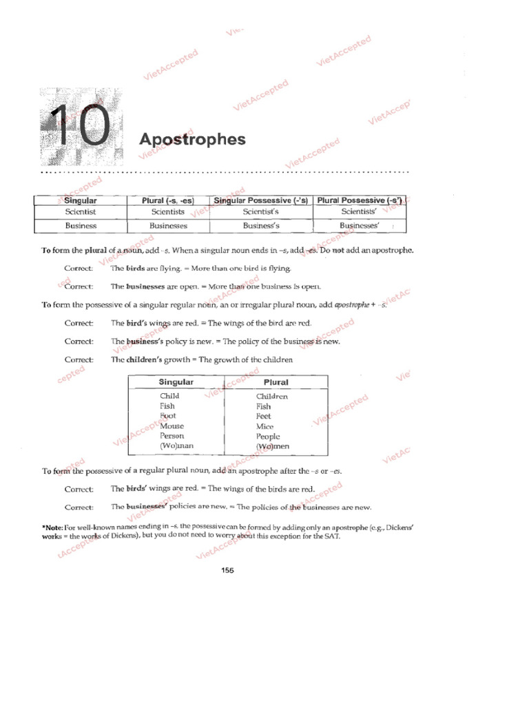 [SAT] 11.Apostrophes | PDF