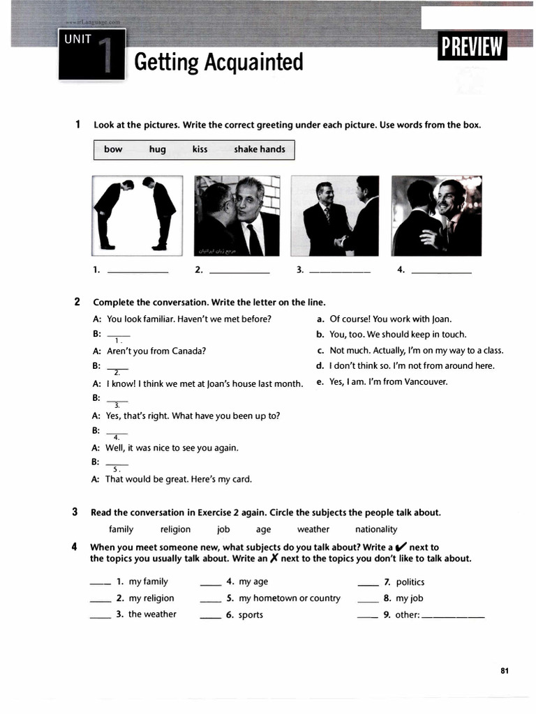 Greetings and Conversations Practice | PDF | Language Mechanics | Syntax