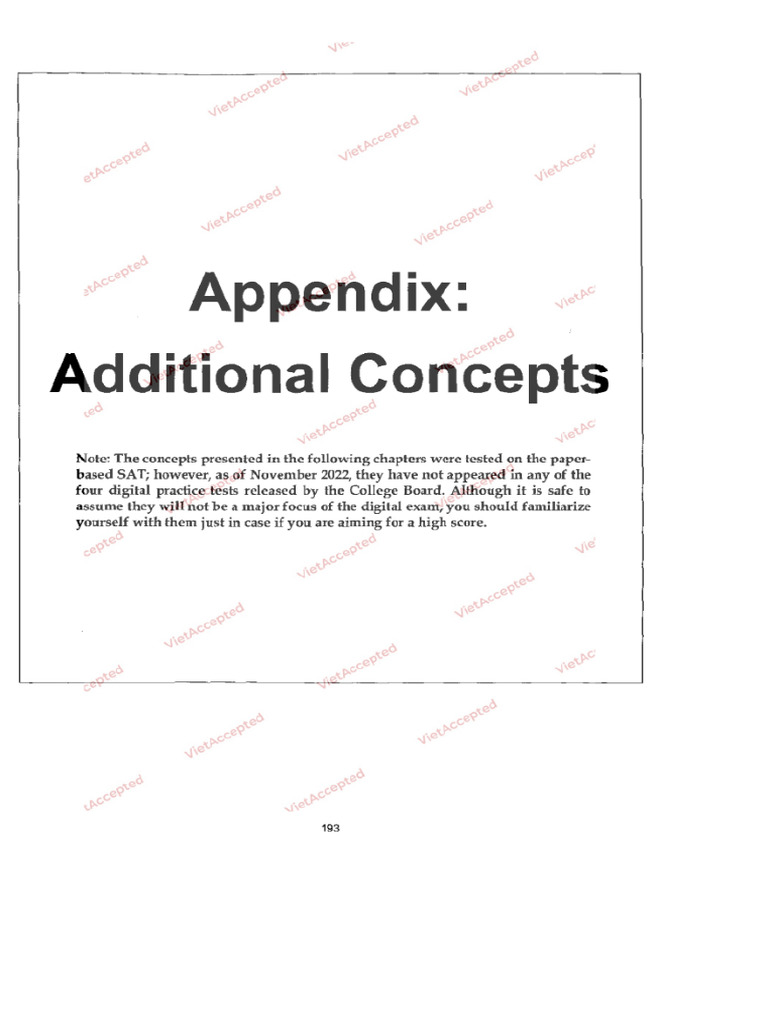 [SAT] 14.Additinal Concepts | PDF