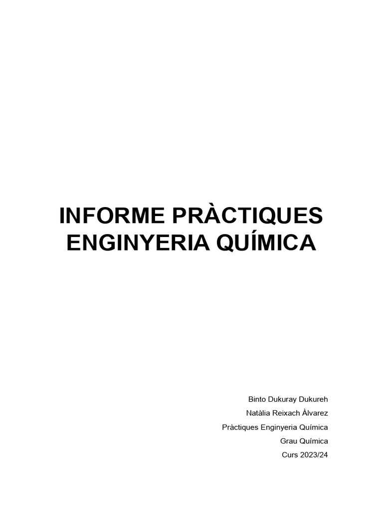 Informe Pràctiques Enginyeria | PDF