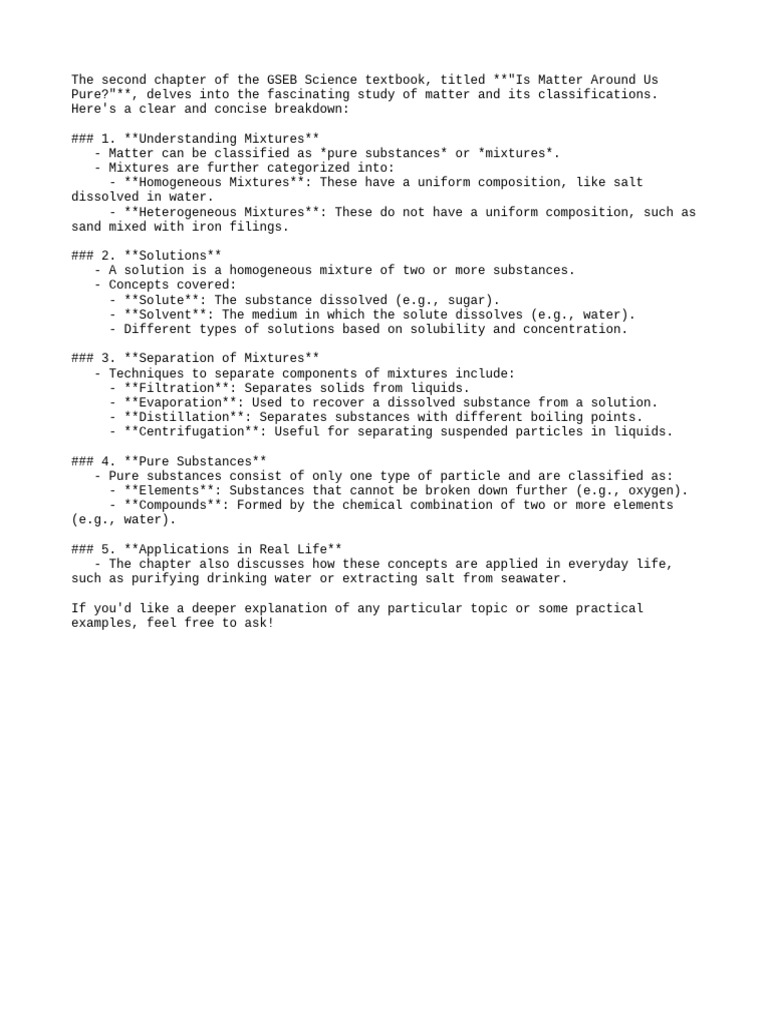 The second chapter of the GSEB Scie | PDF