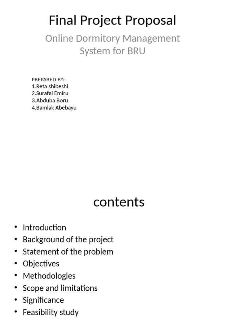 Online Dormitory Management Proposal | PDF | Internet | World Wide Web