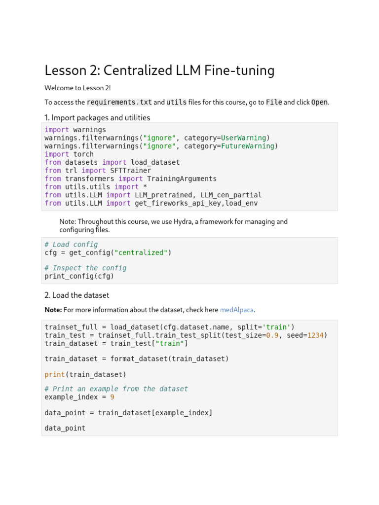 Centralized LLM Fine-Tuning | PDF | Machine Learning | Applied Mathematics