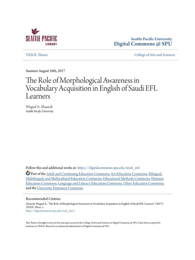 the-role-of-morphological-awareness-in-vocabulary-3ovtz840ly (1) | PDF ...