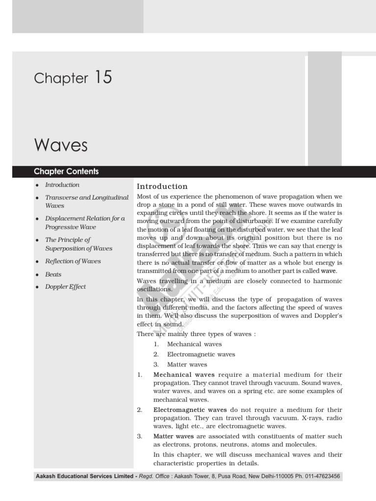 Waves - Aakash RM Modules (@TEAMFLOOD) | PDF | Waves | Harmonic