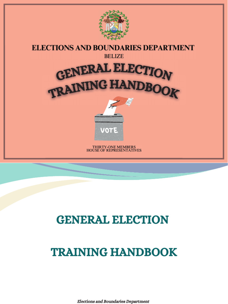 Belize General Election Training Guide | PDF | Voting | Ballot
