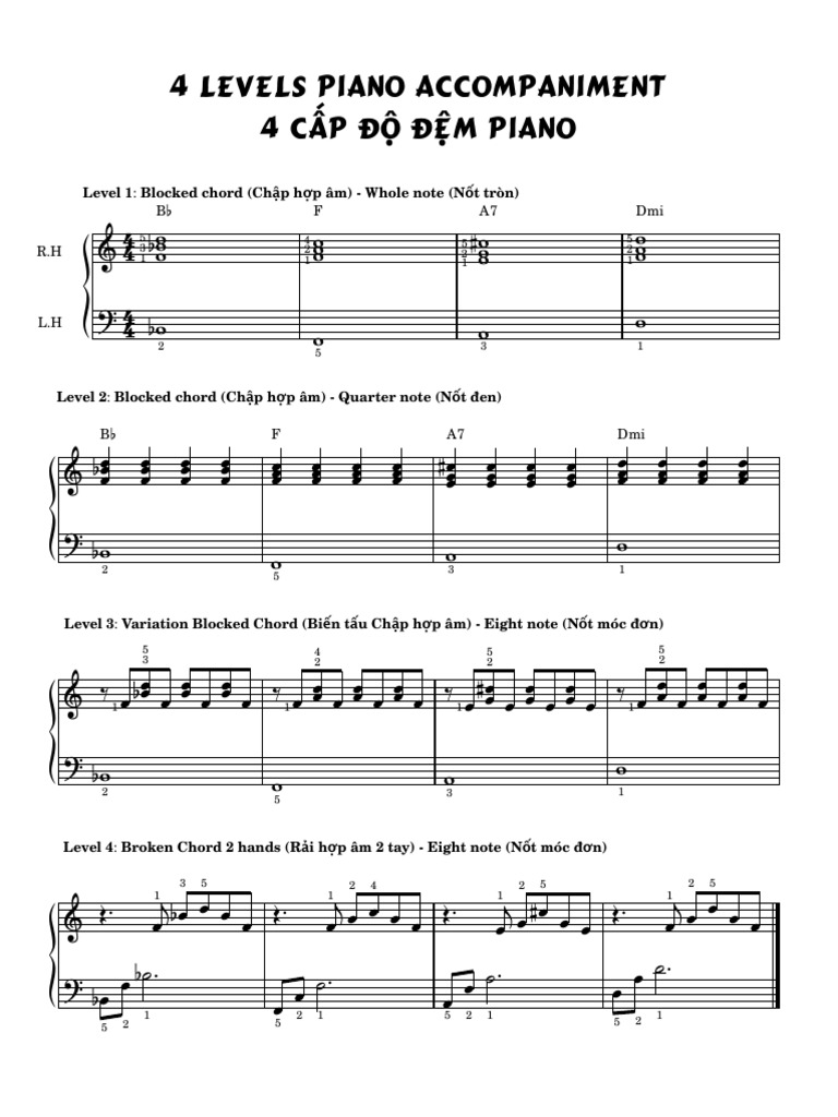 4 Levels Piano Accomp | PDF