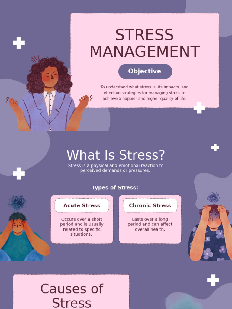 Pink Illustrated Mental Health Stress Management Presentation.pptx ...