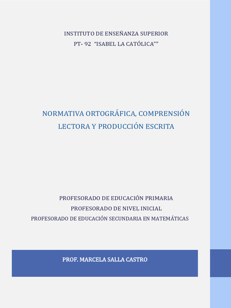 Cuadernillo de Ingreso 2025 | PDF | Ortografía | Alfabeto