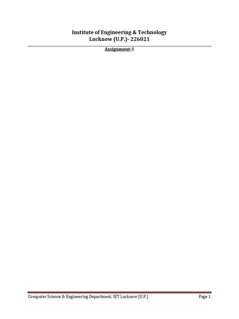 Assignment 1 (ICS 603) | PDF