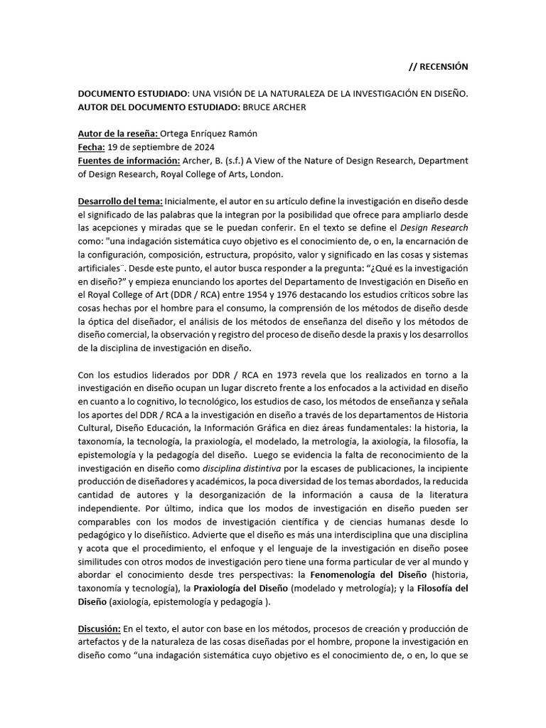 Ejm Recensión | PDF | Diseño | Conocimiento