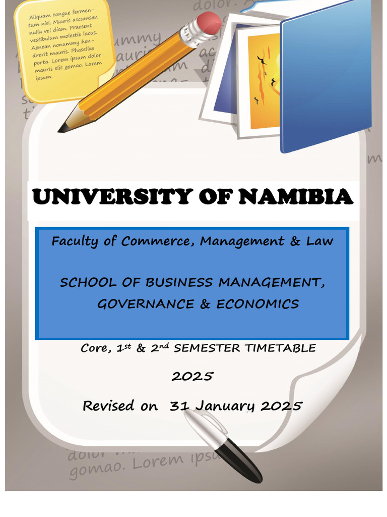 UNAM 2025 Business School Timetable | PDF | Bachelor's Degree | Curriculum