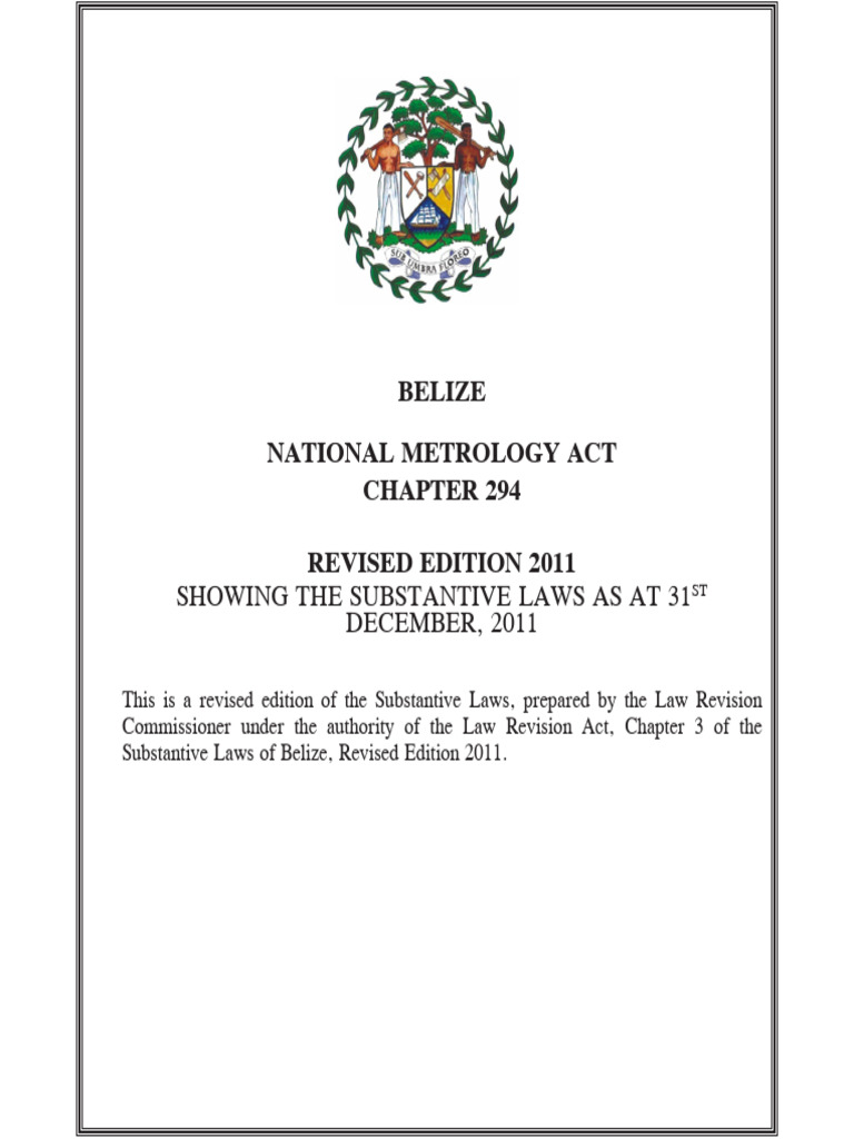 Cap 294 National Metrology Act | PDF | Measurement | Metrology