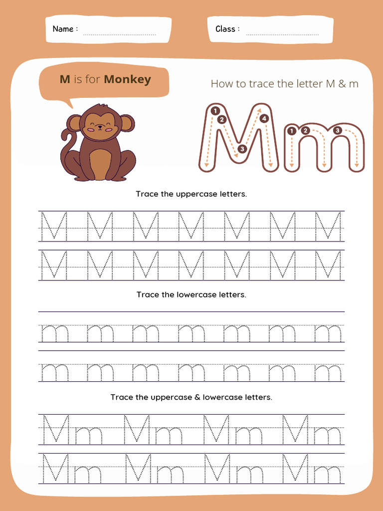 Lesson 9 Tracing Letter M | PDF