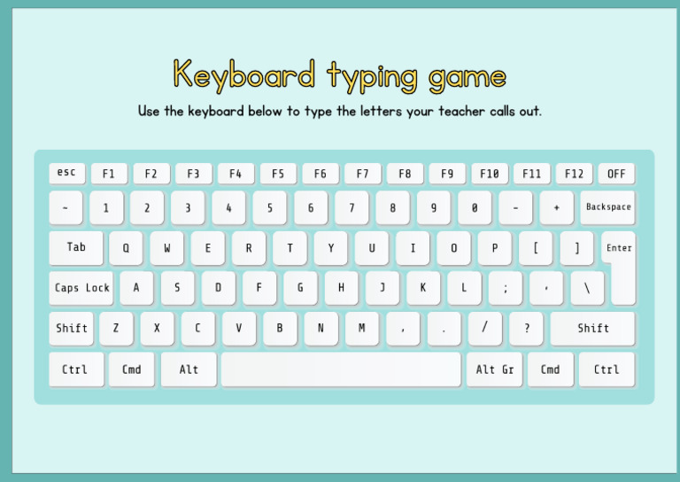 Lesson 9 Keyboard Typing Game | PDF