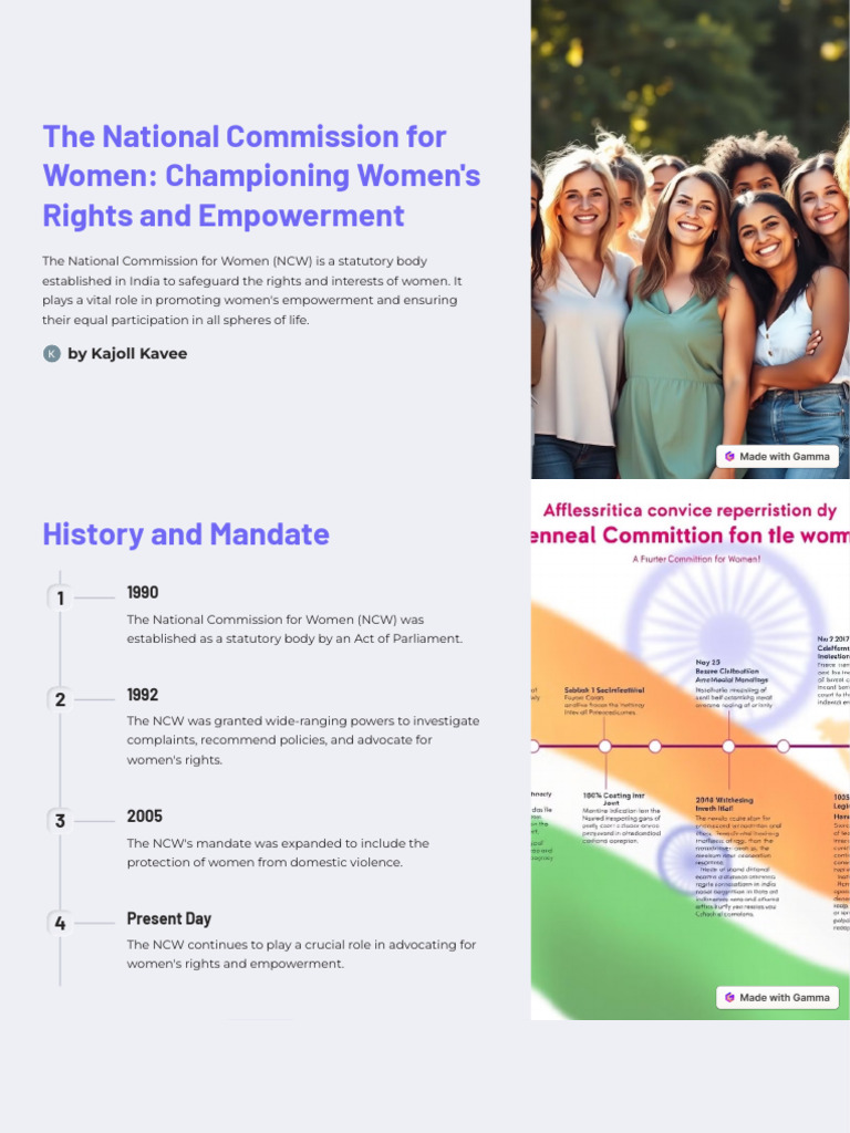 The National Commission For Women Championing Womens Rights and Empowerment | PDF | Empowerment ...