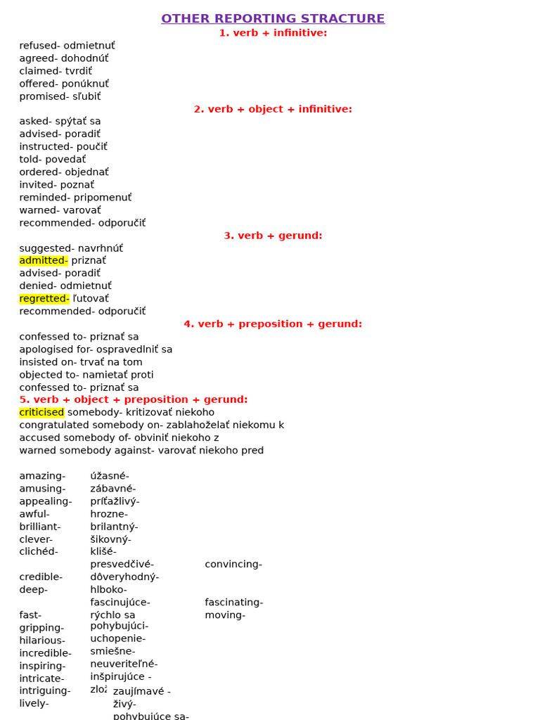 OTHER REPORTING STRACTURE-ANJ - 7 Lekcia | PDF